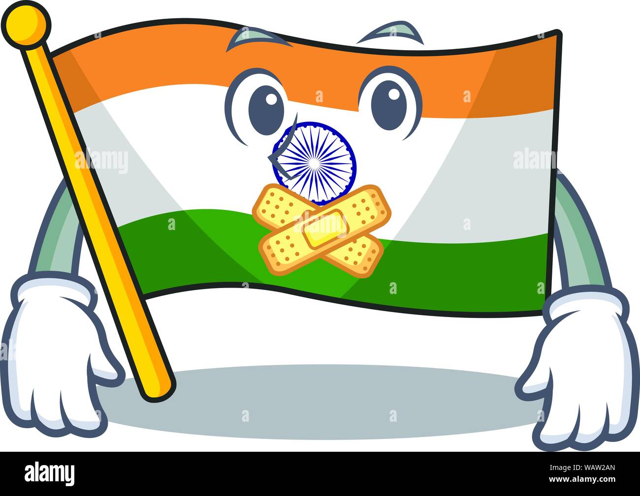 Silent indian flag kept in cartoon cupboard Stock Vector Image & Art ...