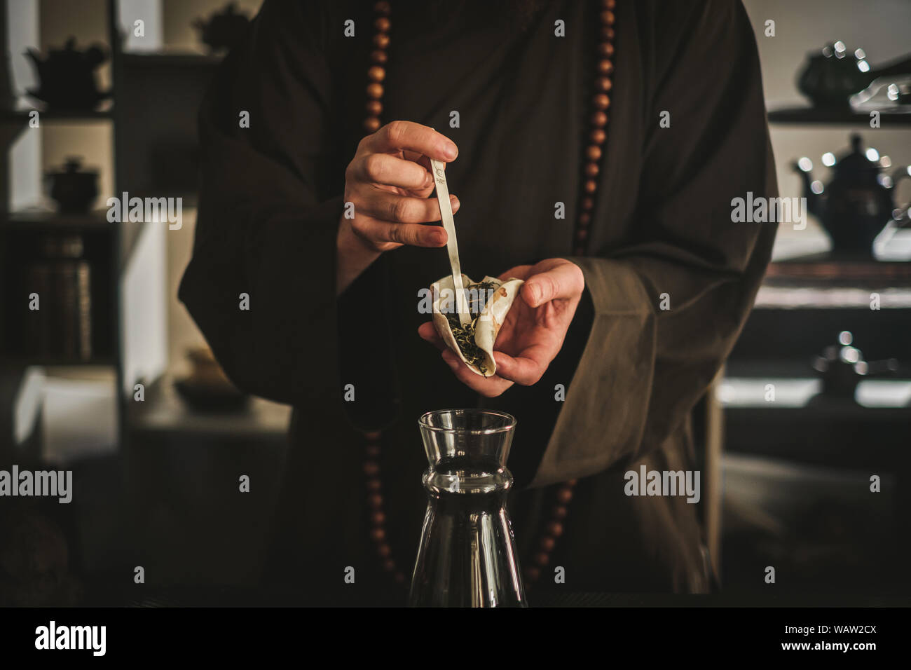 Tea ceremony is perfomed by tea master Stock Photo - Alamy