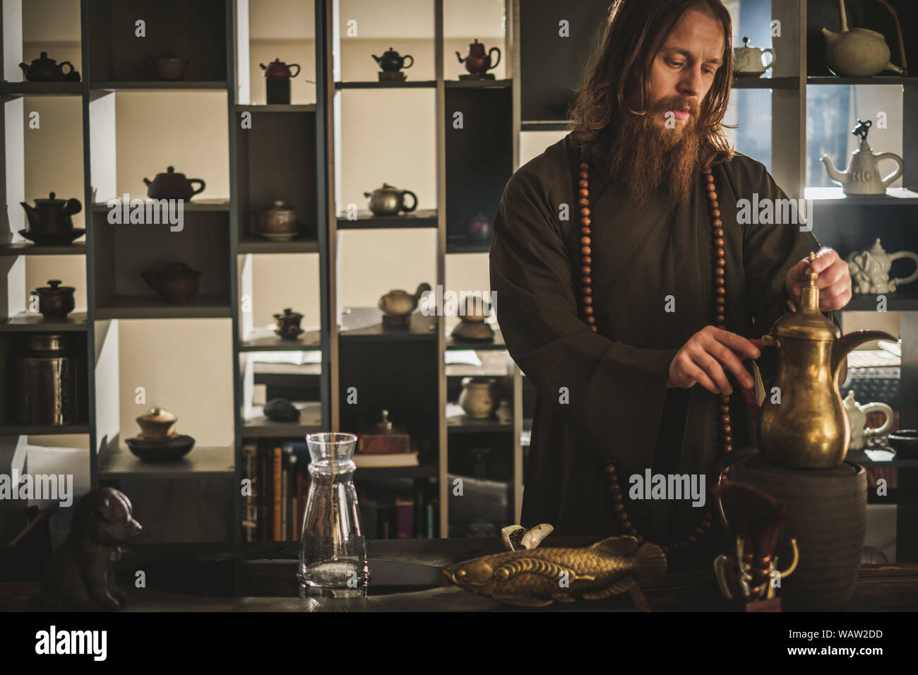 Tea ceremony is perfomed by tea master Stock Photo - Alamy