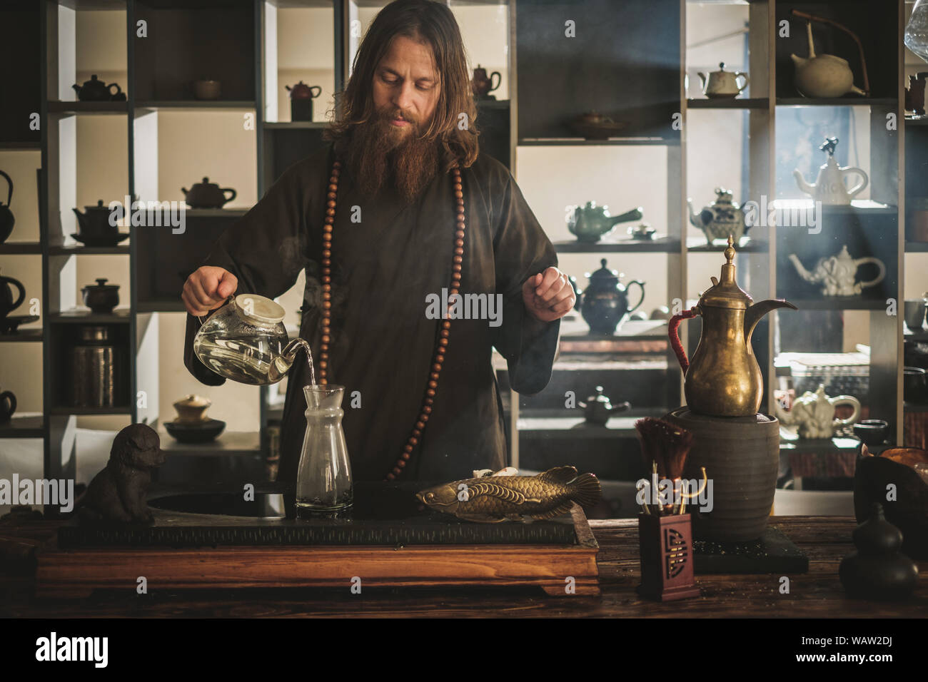 Tea ceremony is perfomed by tea master Stock Photo - Alamy