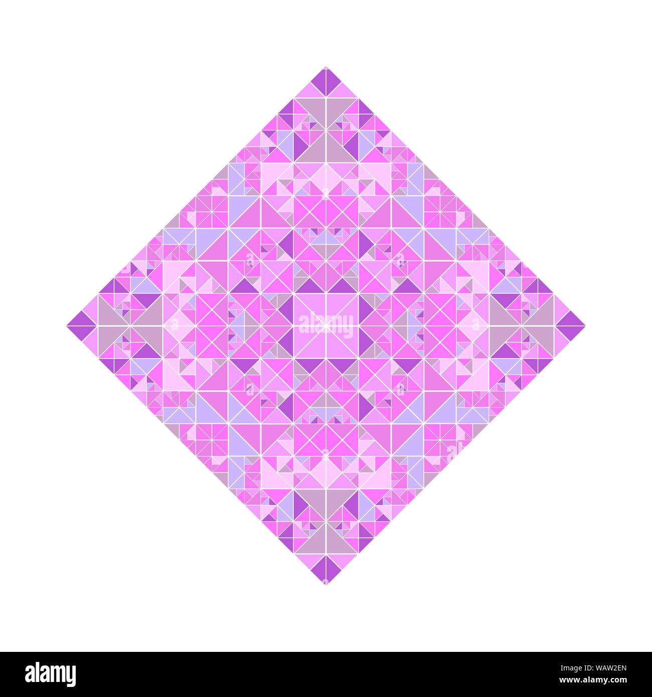 Ornate tiled diagonal square symbol - polygonal geometrical abstract ...