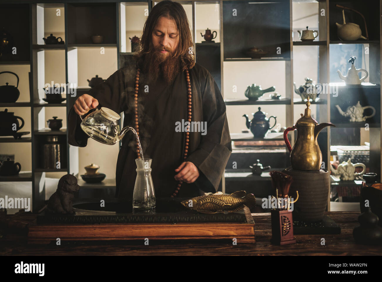Tea ceremony is perfomed by tea master Stock Photo - Alamy