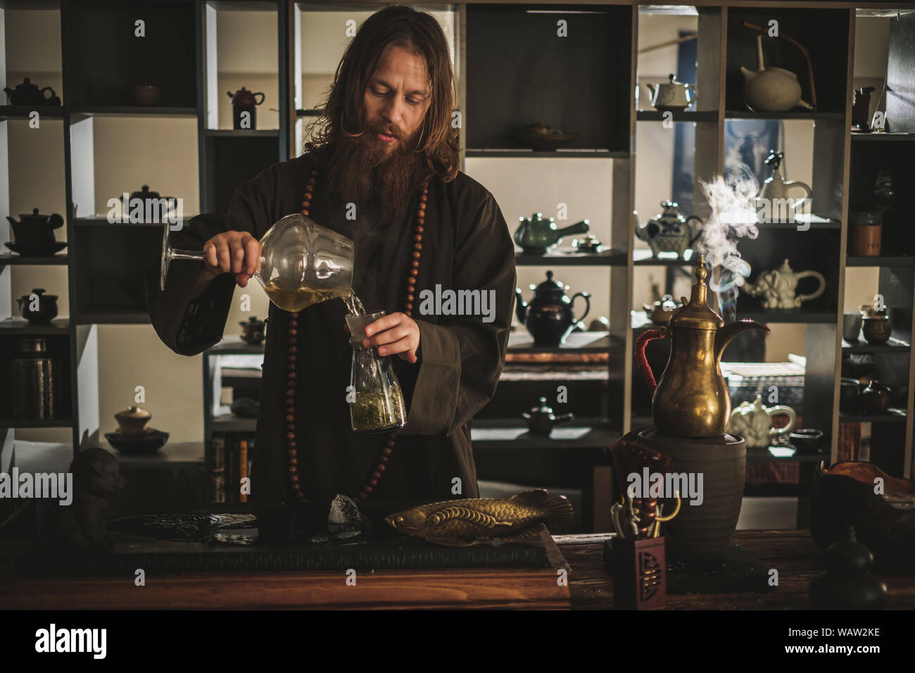 Tea ceremony is perfomed by tea master Stock Photo - Alamy