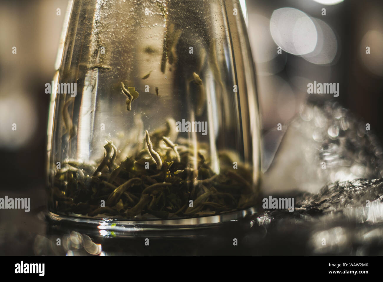 Vertical brewing of a tea Stock Photo - Alamy