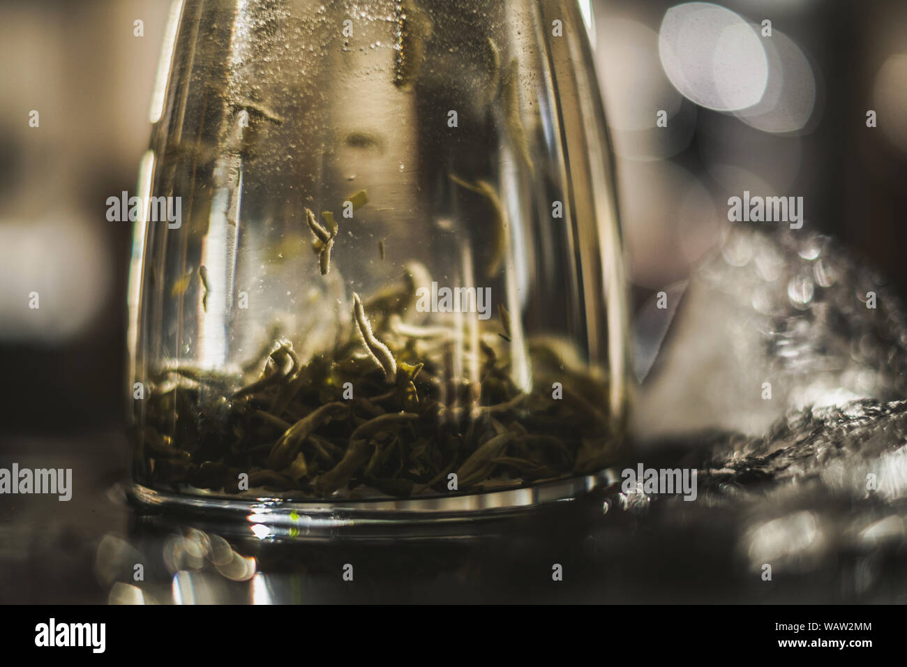 Vertical brewing of a tea Stock Photo - Alamy