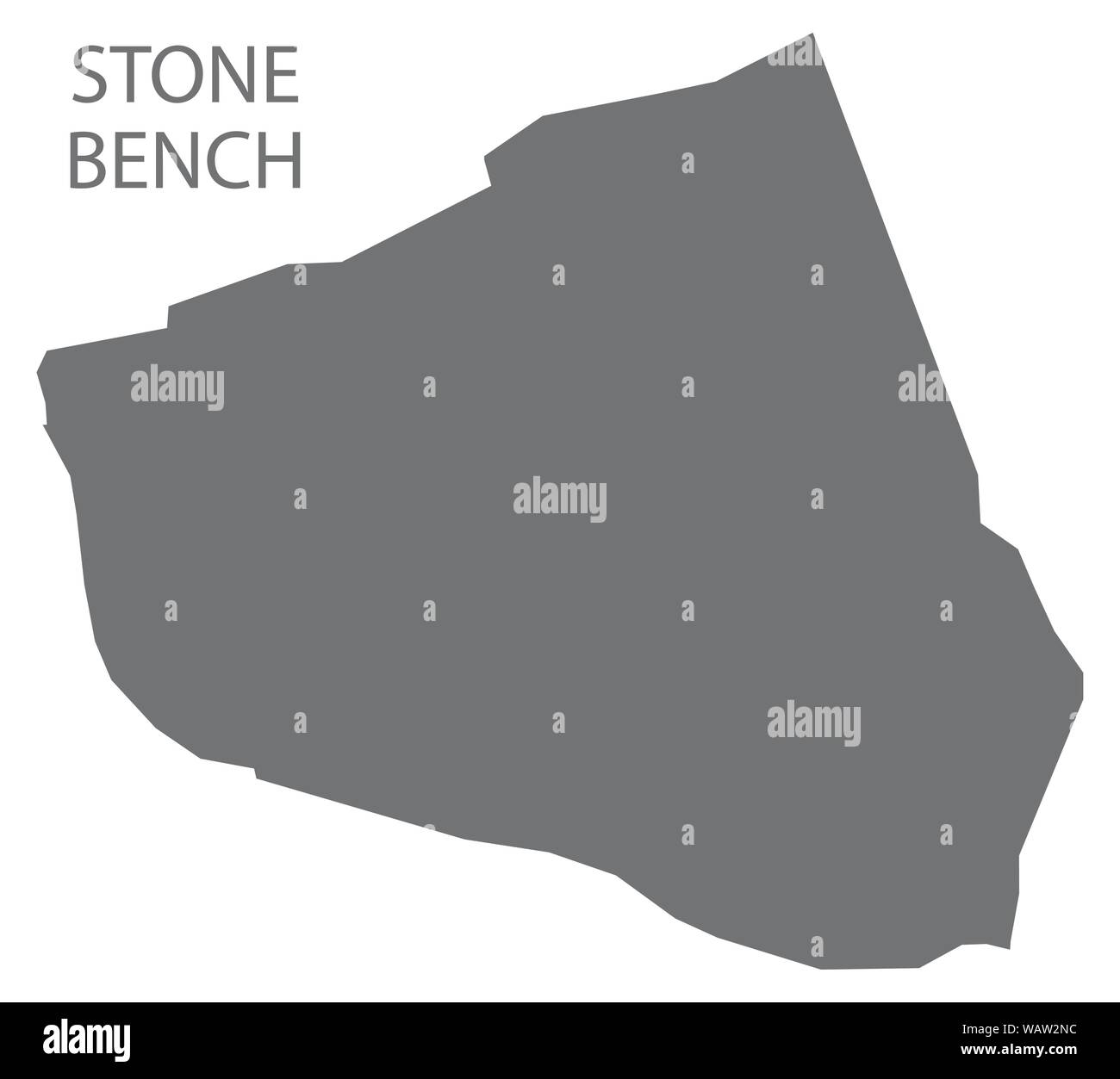 Stone Bench grey ward map of High Peak district in East Midlands ...
