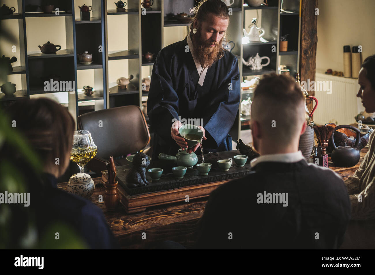 Tea ceremony is perfomed by tea master Stock Photo - Alamy