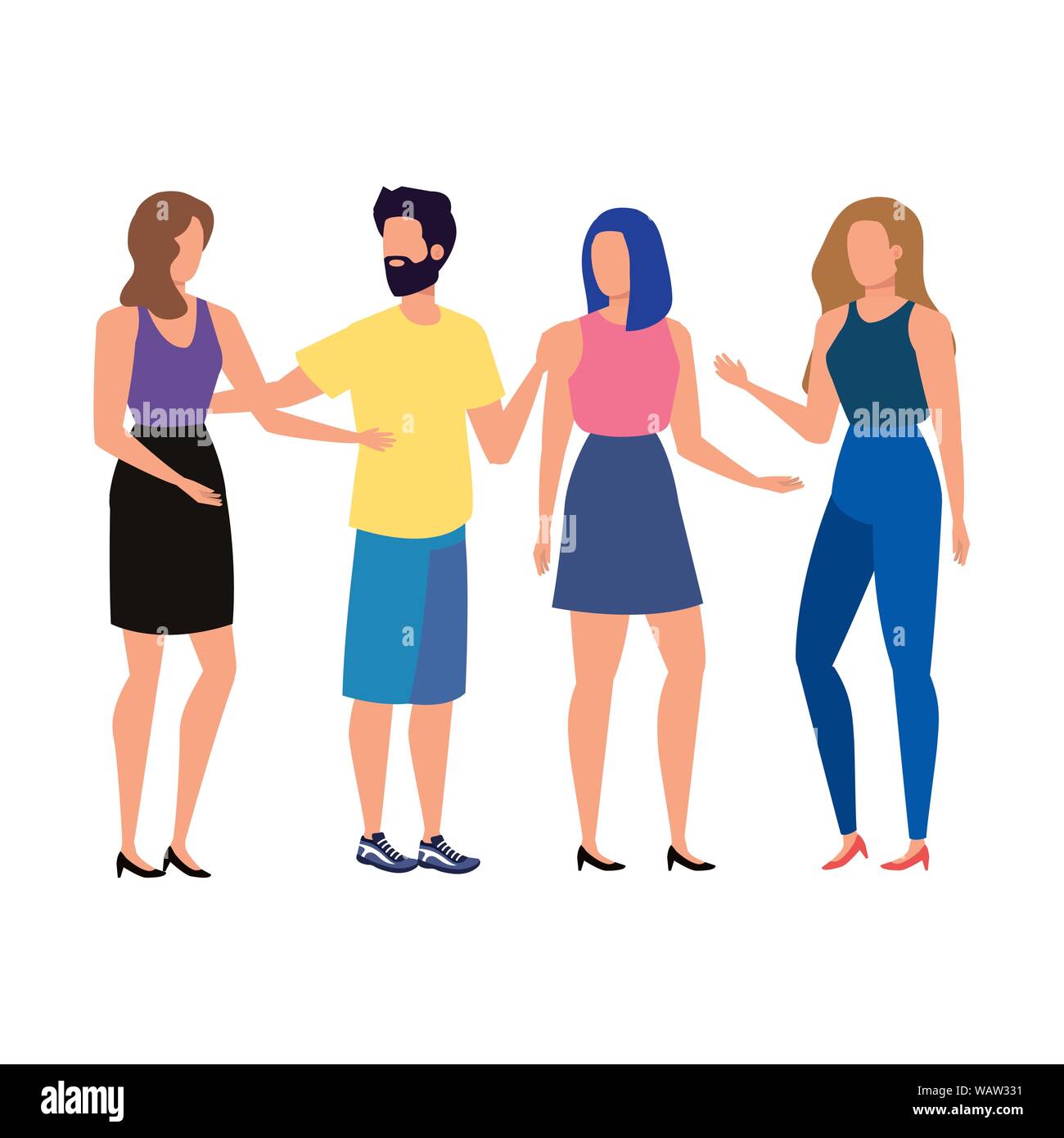 group of people avatars characters Stock Vector Image & Art - Alamy