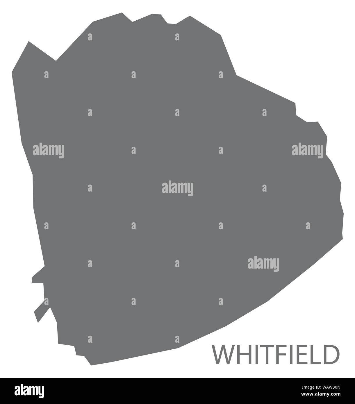 Whitfield grey ward map of High Peak district in East Midlands England ...