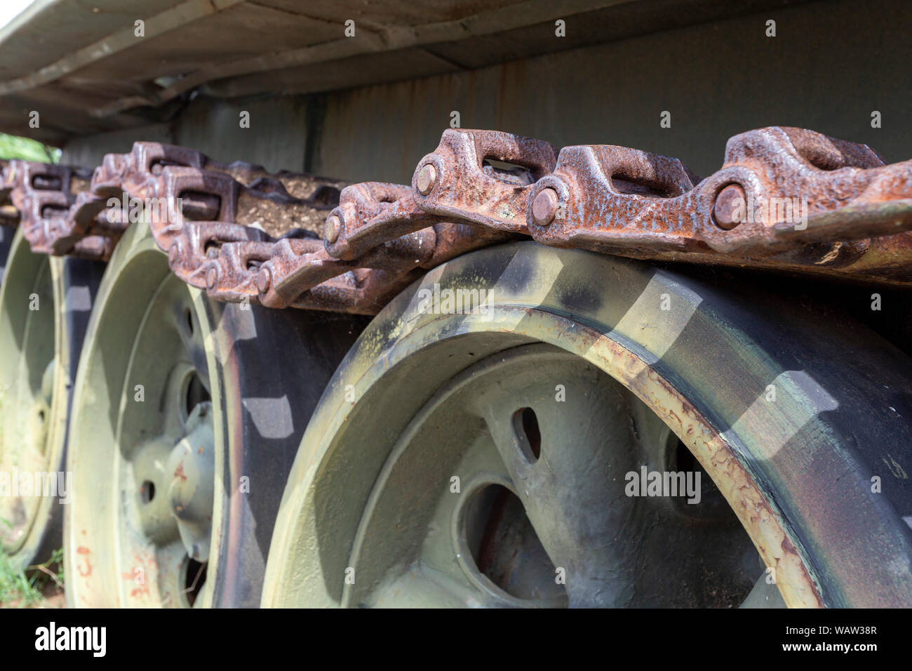 Old russian tank at the Military memorial park in Pakozd, Hungary Stock ...