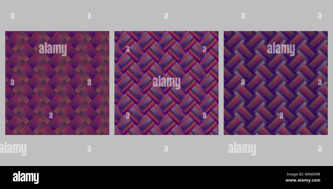 Geometrical gradient zig-zag stripe pattern background set - abstract vector graphic designs ...