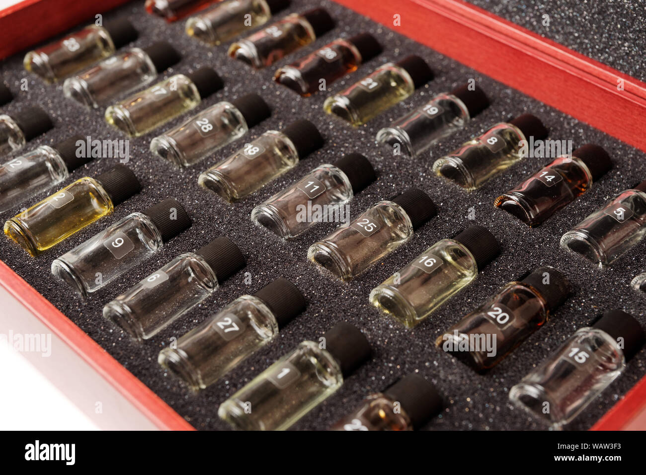 Set of pure wine aromas used for sommelier trailing Stock Photo - Alamy