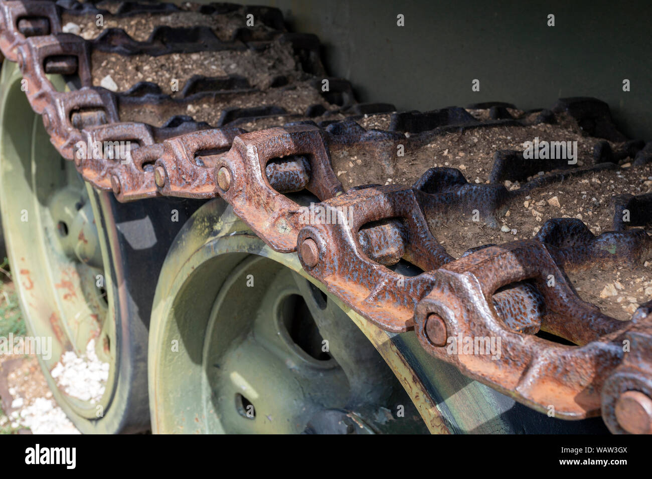 Old russian tank at the Military memorial park in Pakozd, Hungary Stock ...