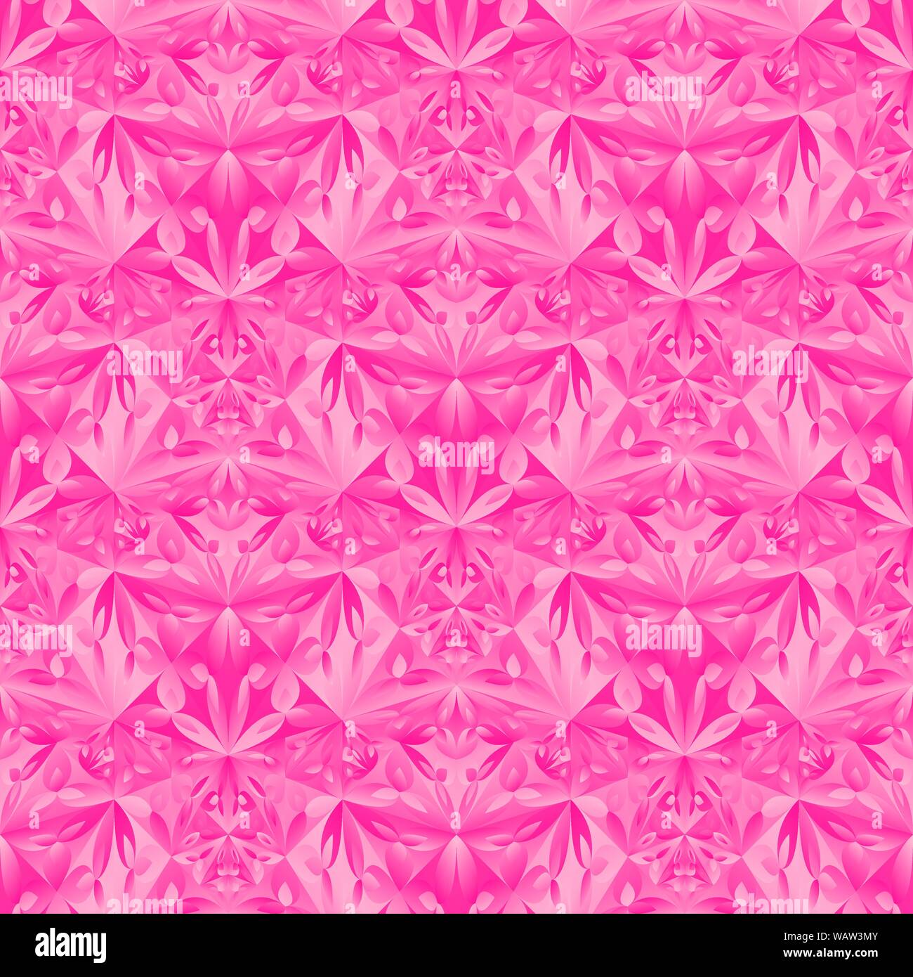 Pink triangular flower pattern background - polygonal abstract seamless ...