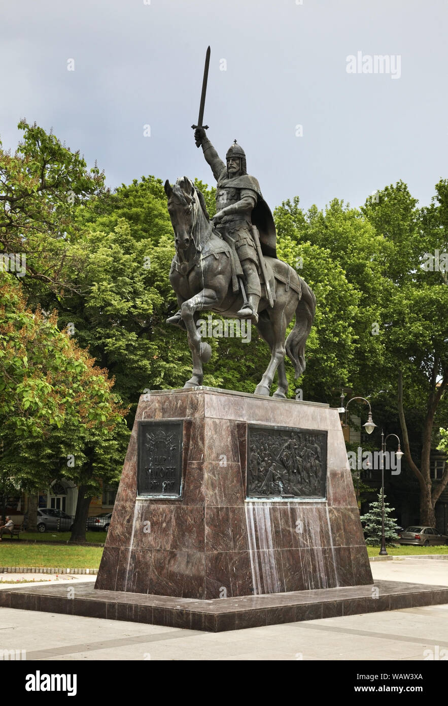 Monument to king Kaloyan in Varna. Bulgaria Stock Photo - Alamy