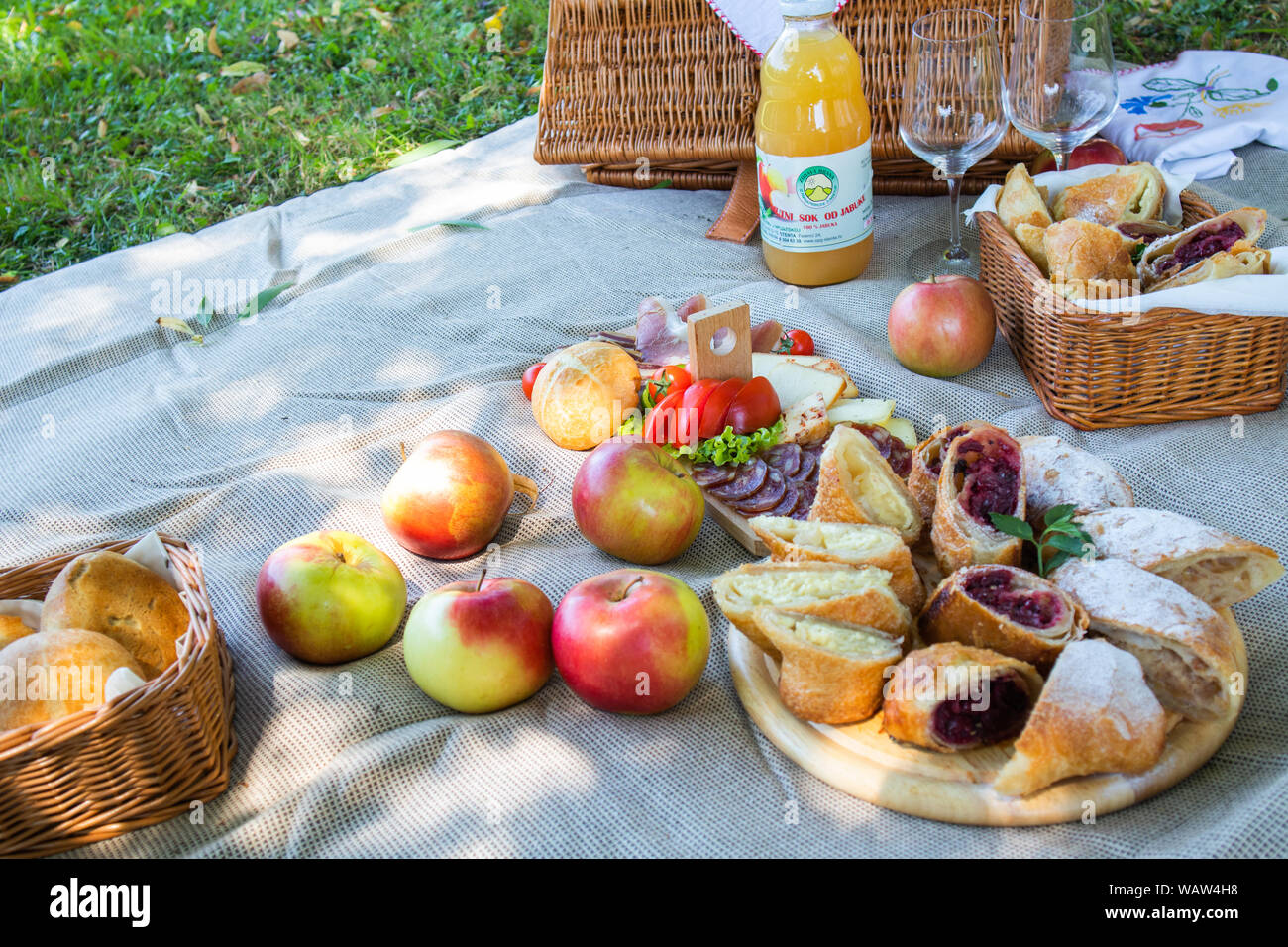 Sunny day picnic theme Stock Photo - Alamy