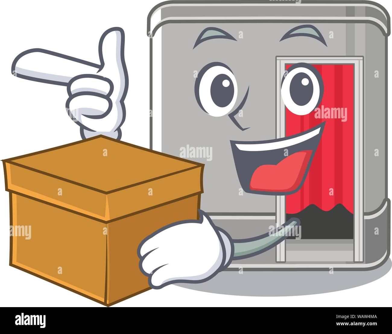 With box cartoon photo booth in living room Stock Vector Image & Art ...