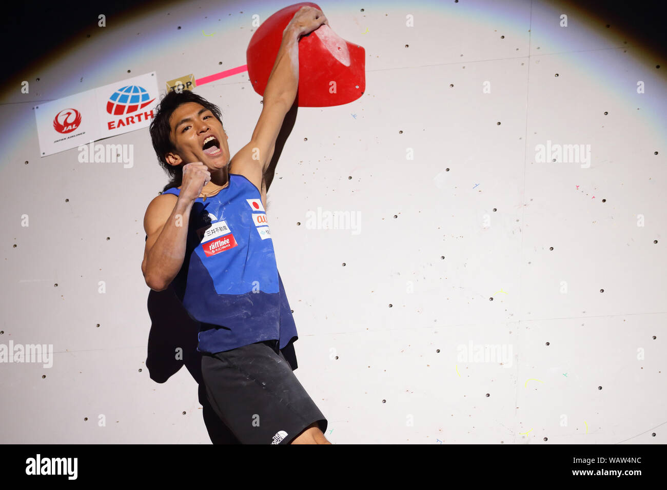 Tokyo, Japan. 21st Aug, 2019. Tomoa Narasaki (JPN) Sport Climbing ...