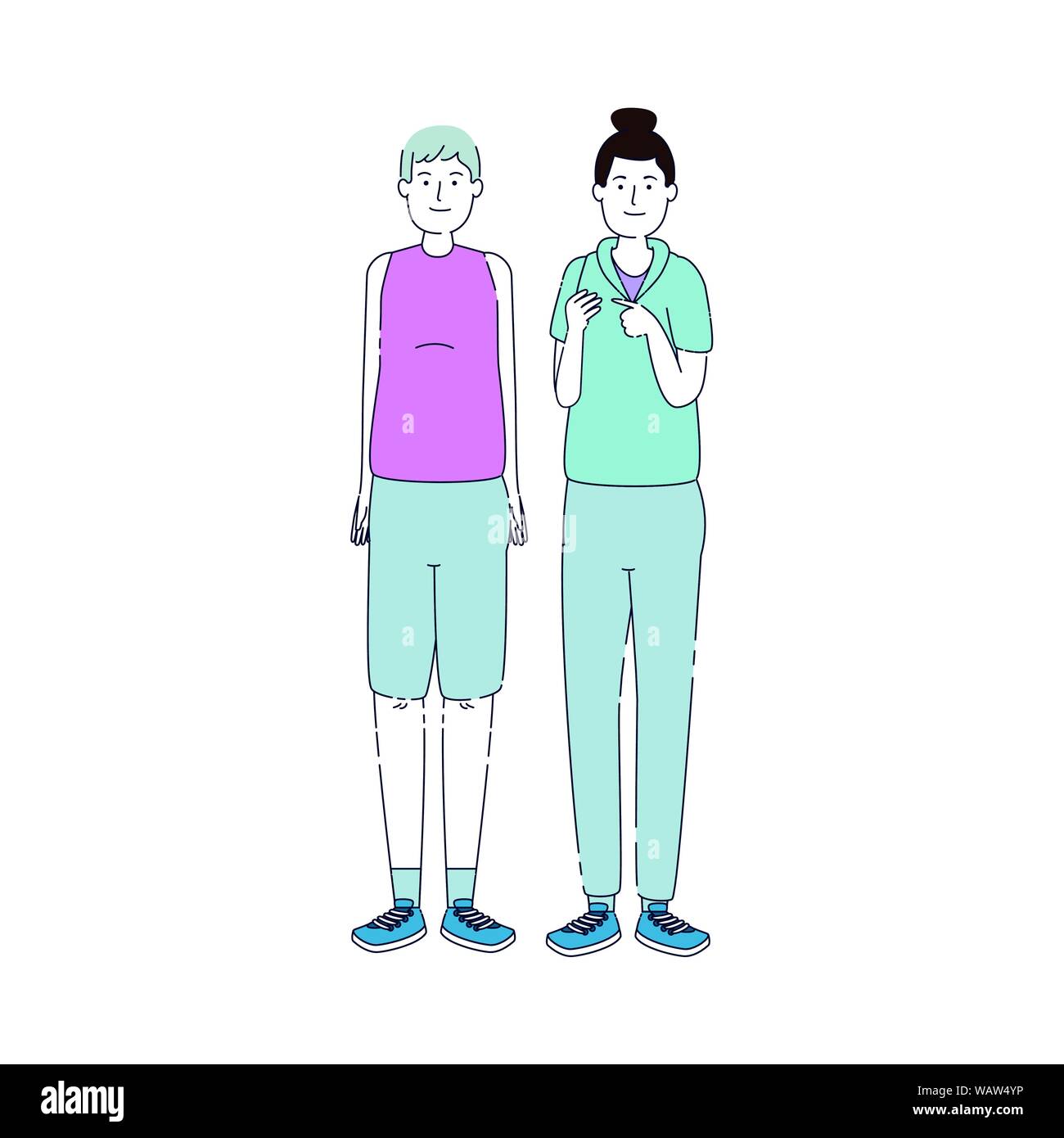 Young couple talking characters Stock Vector Images - Alamy