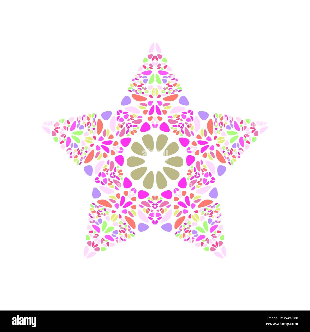 Colorful abstract isolated flower star logo template - geometrical ...