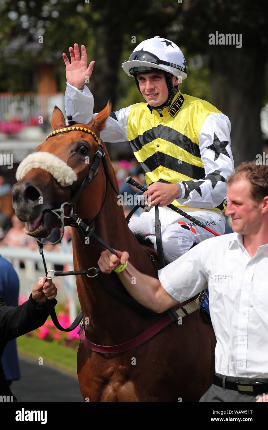 York, UK. 21st Aug, 2019. Connor Beasley Jockey Ebor Festival 2019 ...