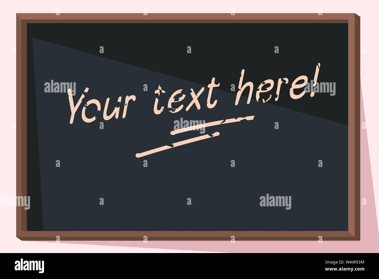 Blackboard template empty space text Stock Vector Images - Alamy