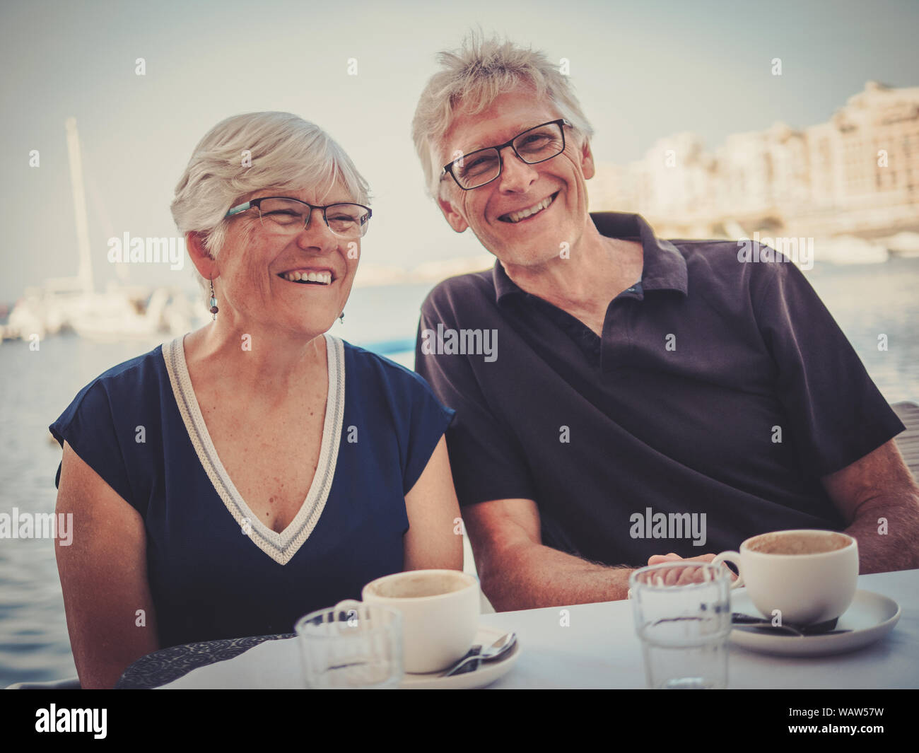 Retired grandfather drink coffee hi-res stock photography and images ...