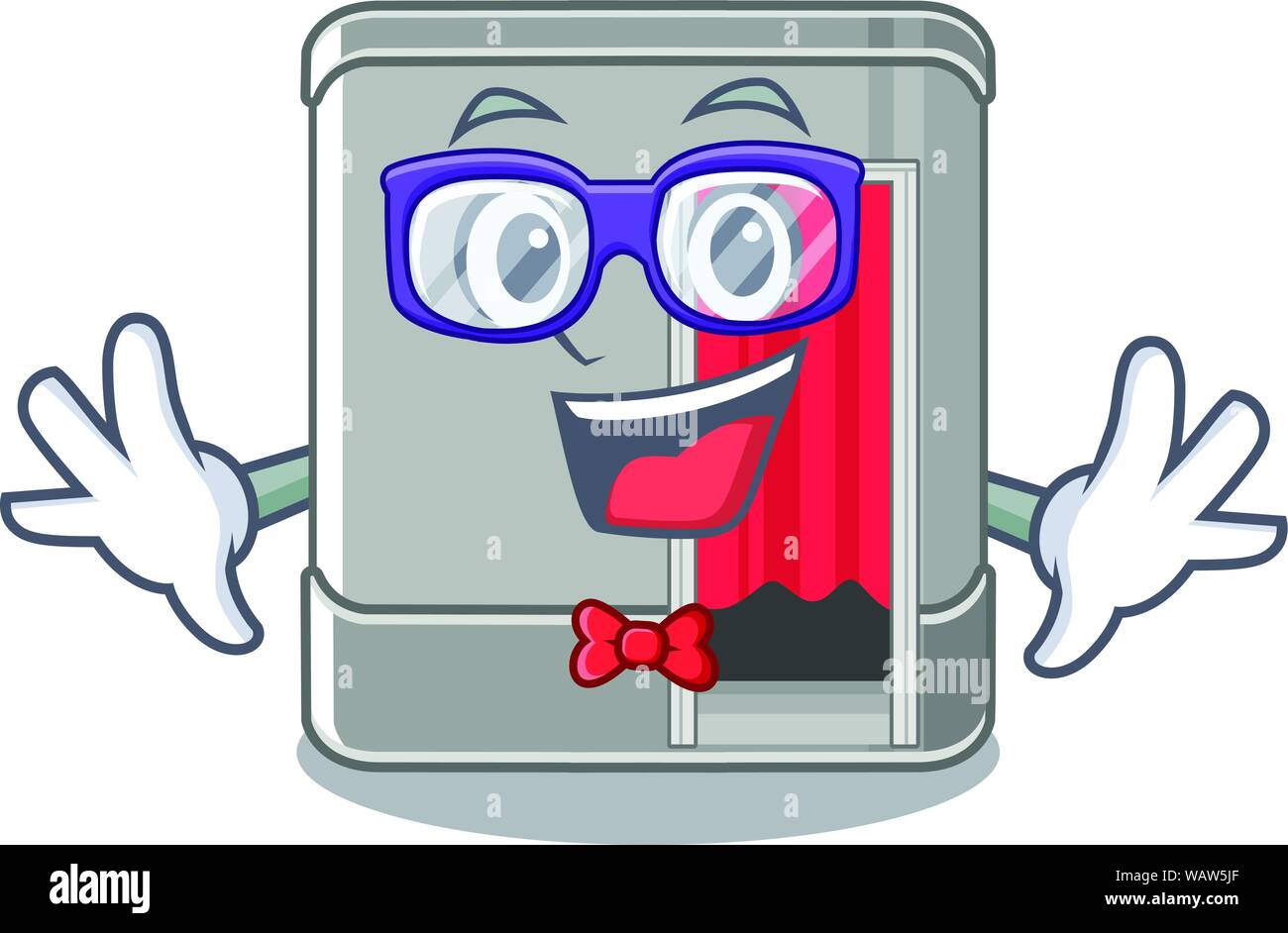 Geek cartoon photo booth in living room Stock Vector Image & Art - Alamy