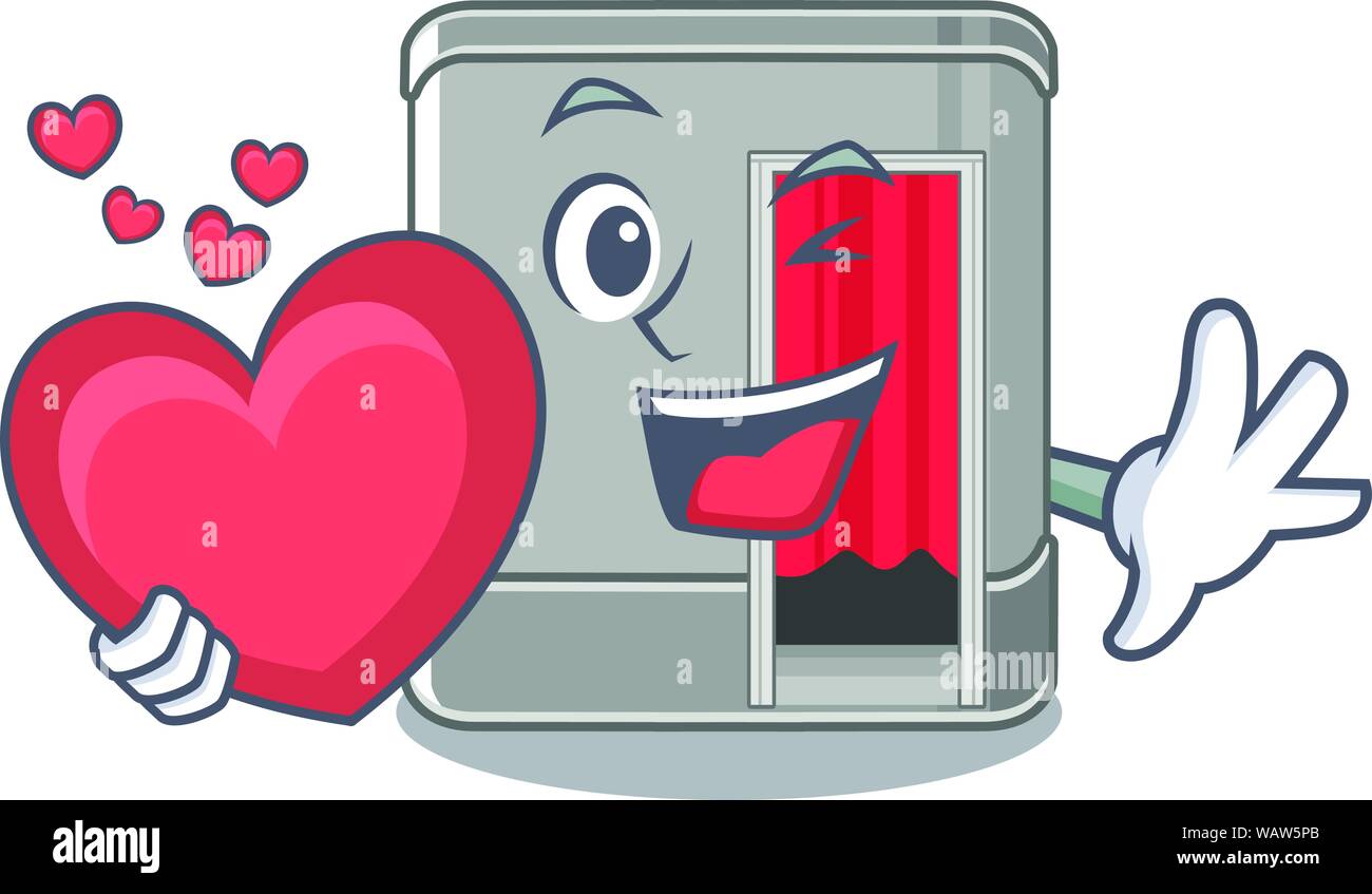 With heart photo booth isolated with the cartoon Stock Vector Image ...
