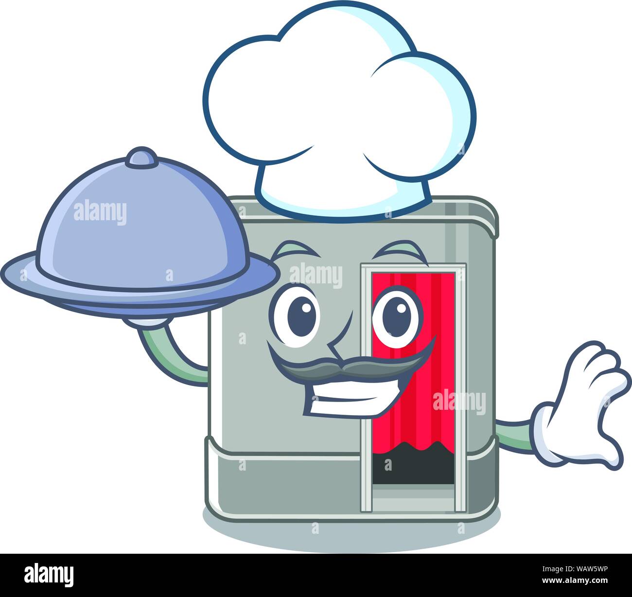 Chef with food photo booth isolated with the cartoon Stock Vector Image ...