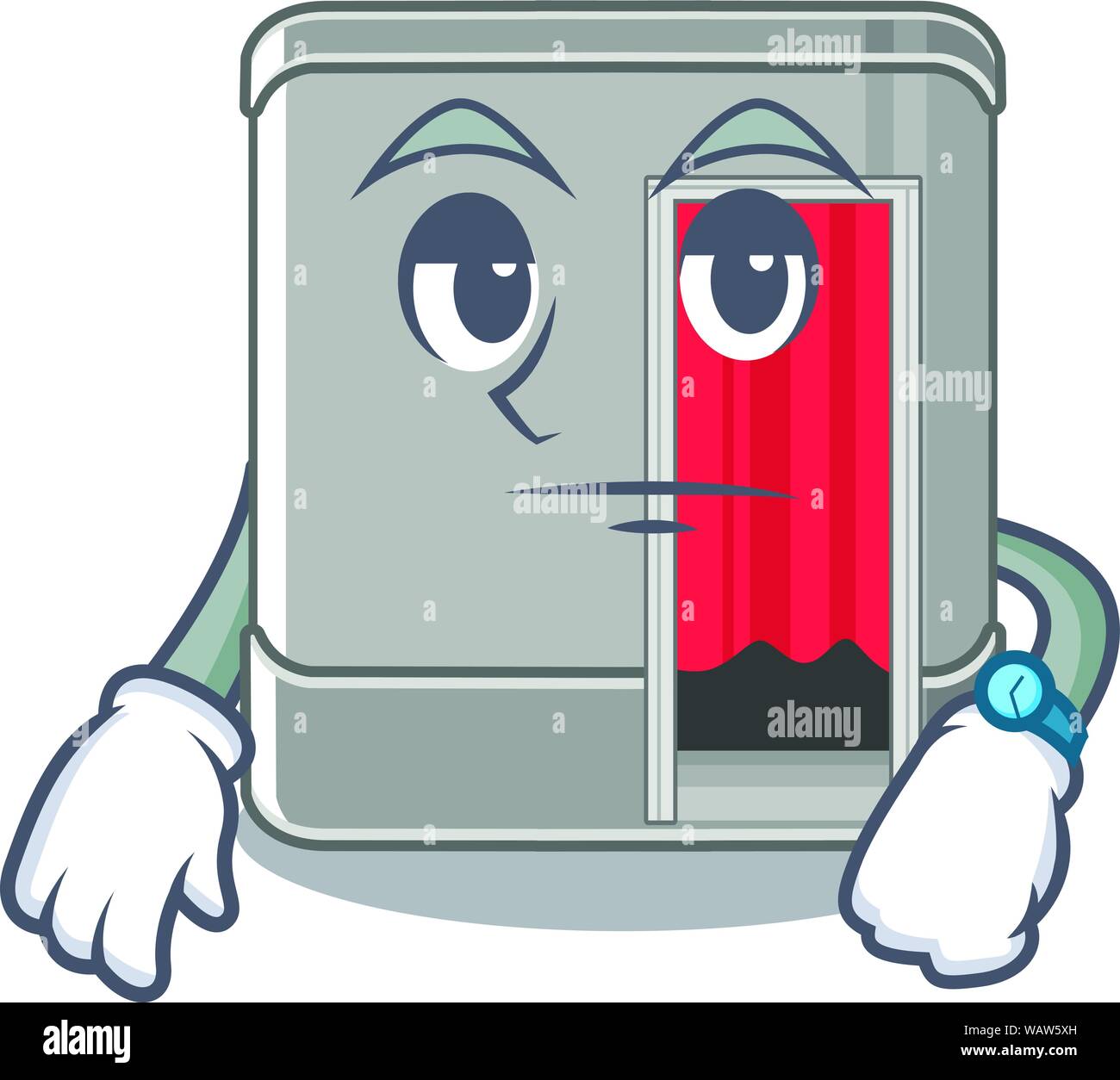 Waiting photo booth next to mascot table Stock Vector Image & Art - Alamy