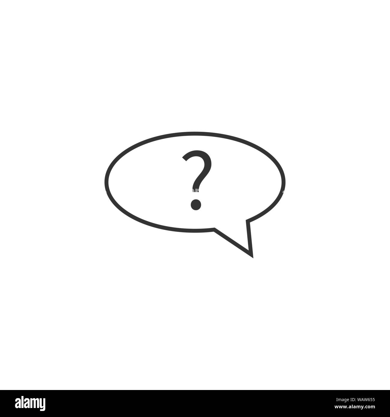 Vector illustration, flat design. Help, query question mark support ...