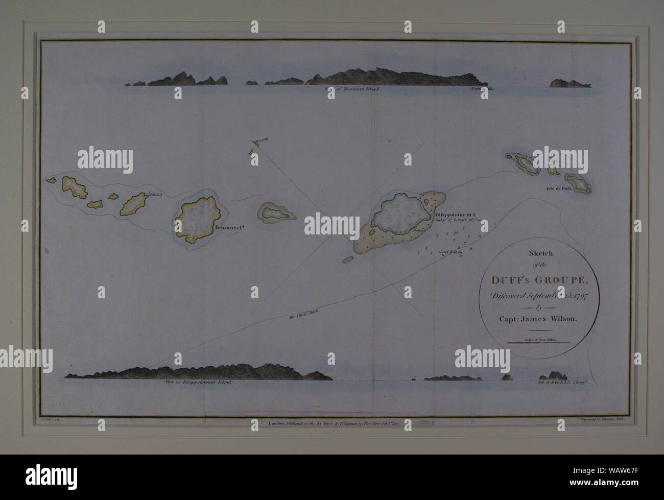 Duff Islands map 1797 Stock Photo - Alamy