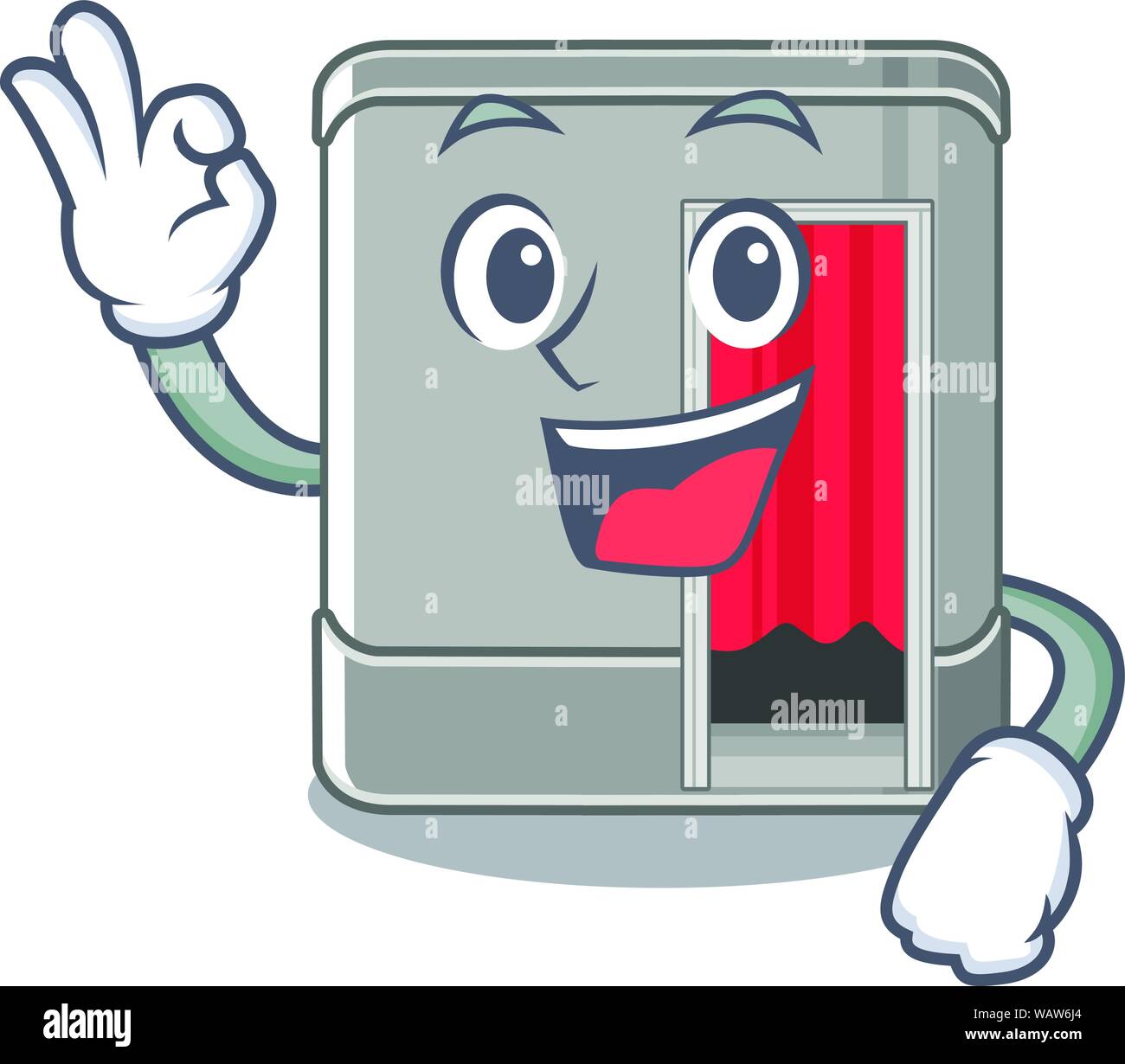 Okay cartoon photo booth in living room Stock Vector Image & Art - Alamy