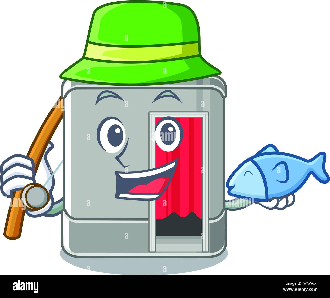 Fishing photo booth isolated with the cartoon Stock Vector Image & Art ...