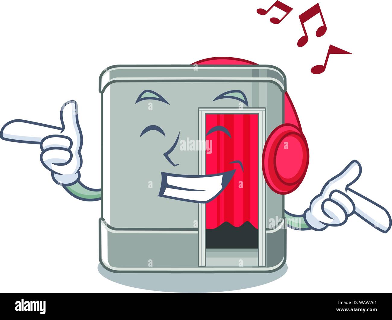 Listening booth Stock Vector Images - Alamy