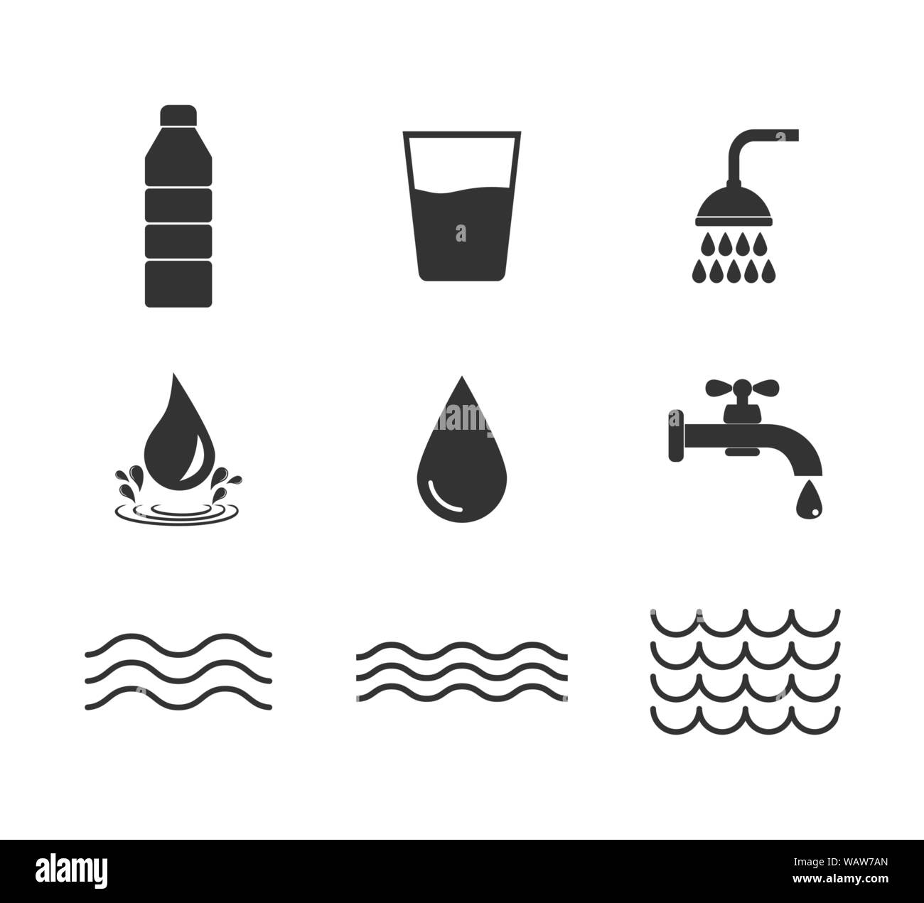 Vector illustration, flat design water Stock Vector Image & Art - Alamy