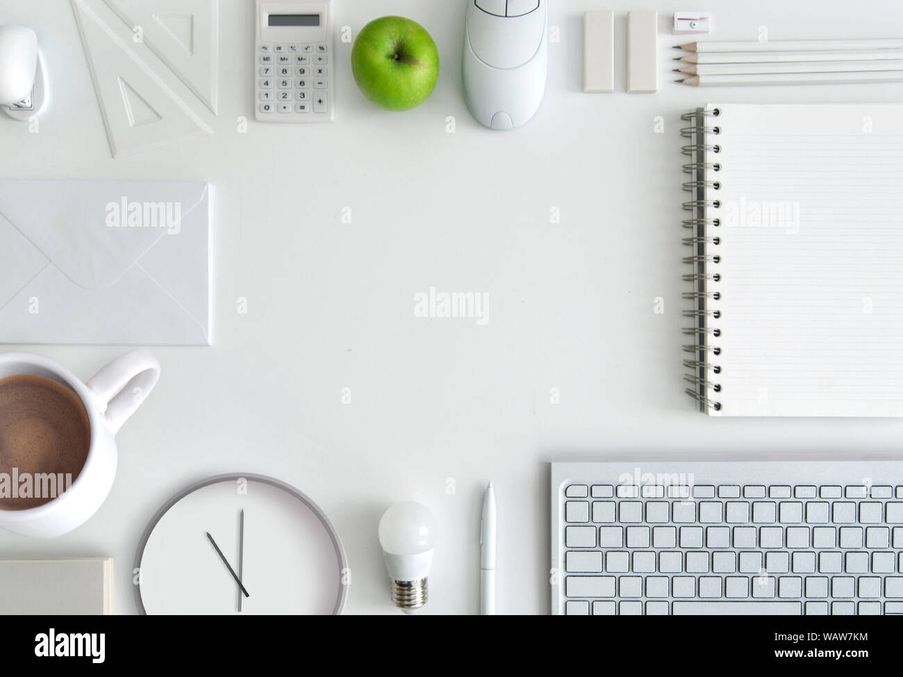 Stationery frame with space in the centre Stock Photo - Alamy