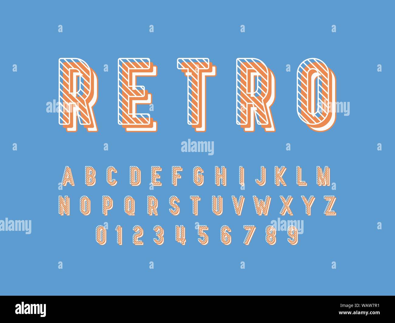 Retro color font and alphabet. Stock vector Stock Vector Image & Art ...