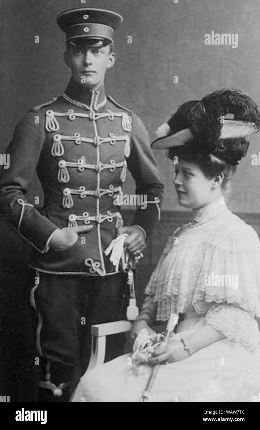 Duke Karl Borwin of Mecklenburg Strelitz and his sister Duchess Marie ...