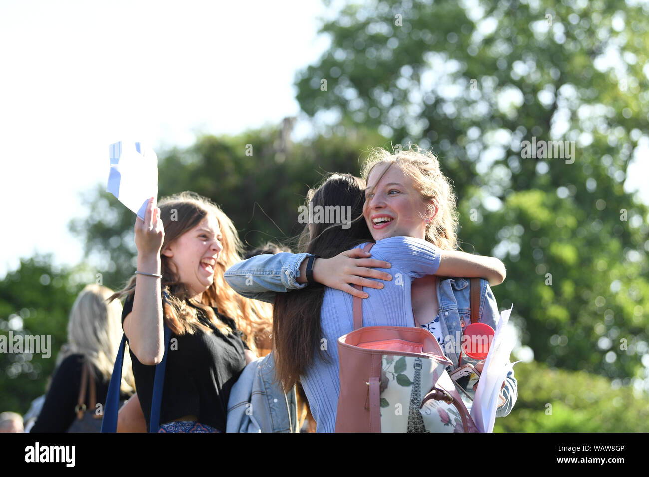 Grace Murray (left) and Lucy Garside celebrate with their GCSE results ...