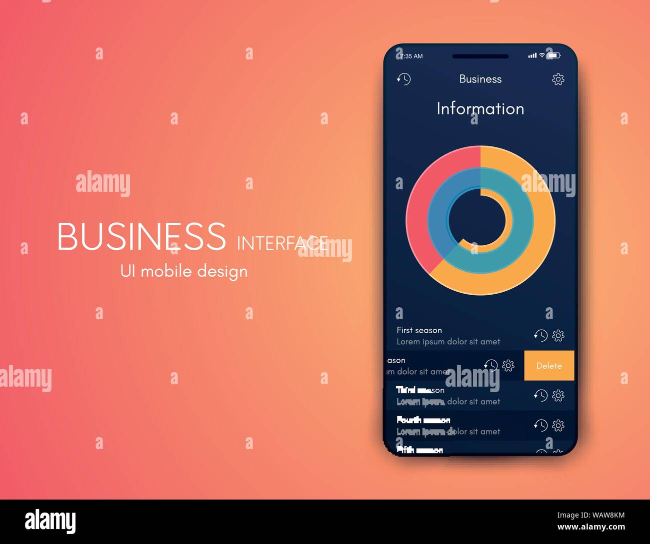 Mobile Application Interface Ui Design Vector Illustration Stock Vector Image And Art Alamy