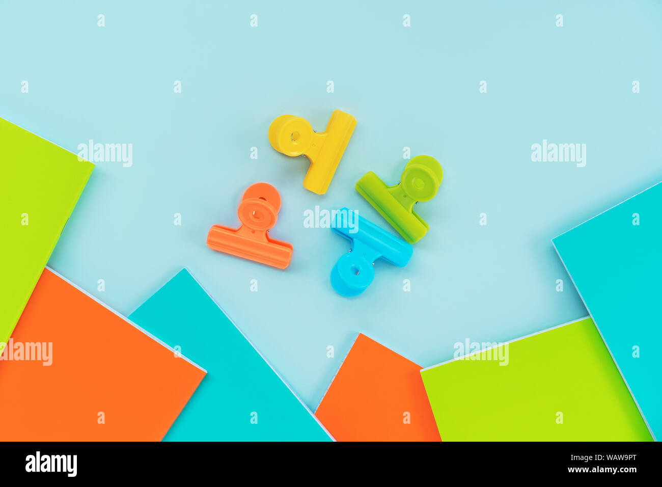 Pastel blue school notebook hi-res stock photography and images - Alamy