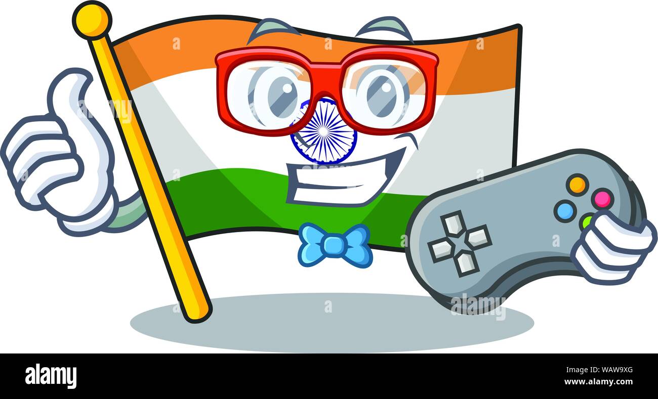 Indian flag in pole Cut Out Stock Images & Pictures - Alamy