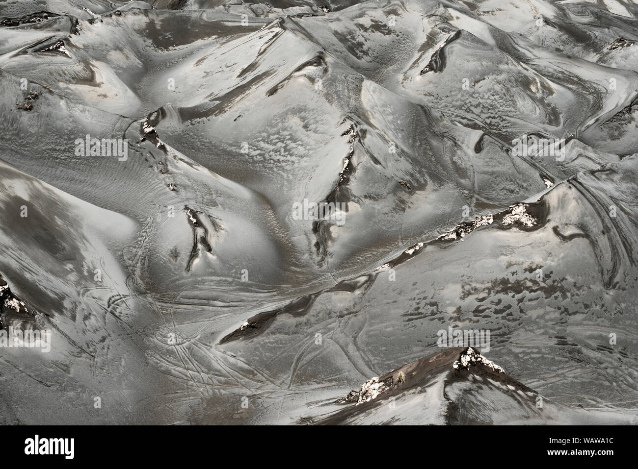 Volcanic Ash Covers The Landscape Near The Active Volcano At Mt. Bromo ...
