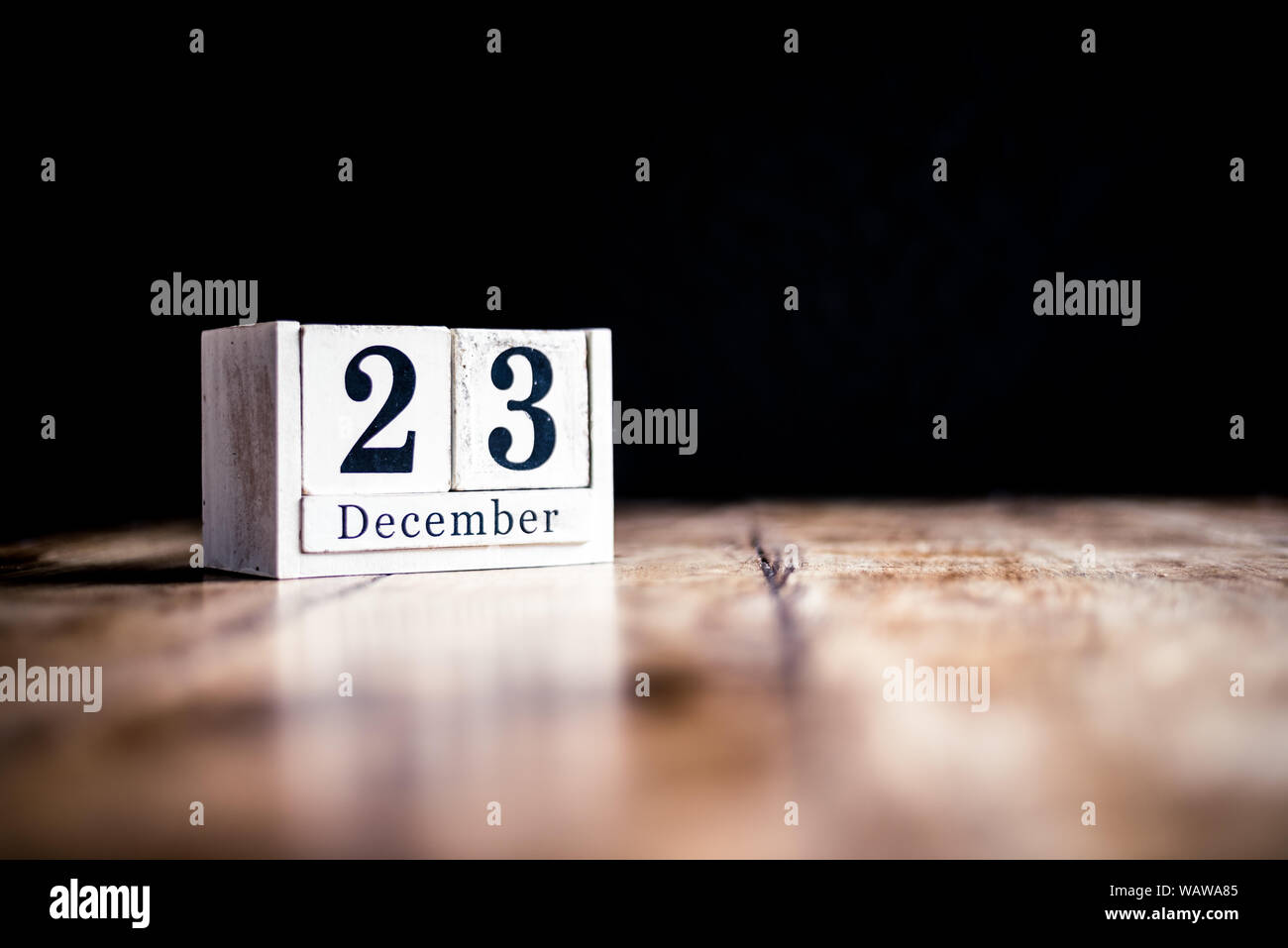 December 23rd, 23 December, Twenty Third of December - White block ...