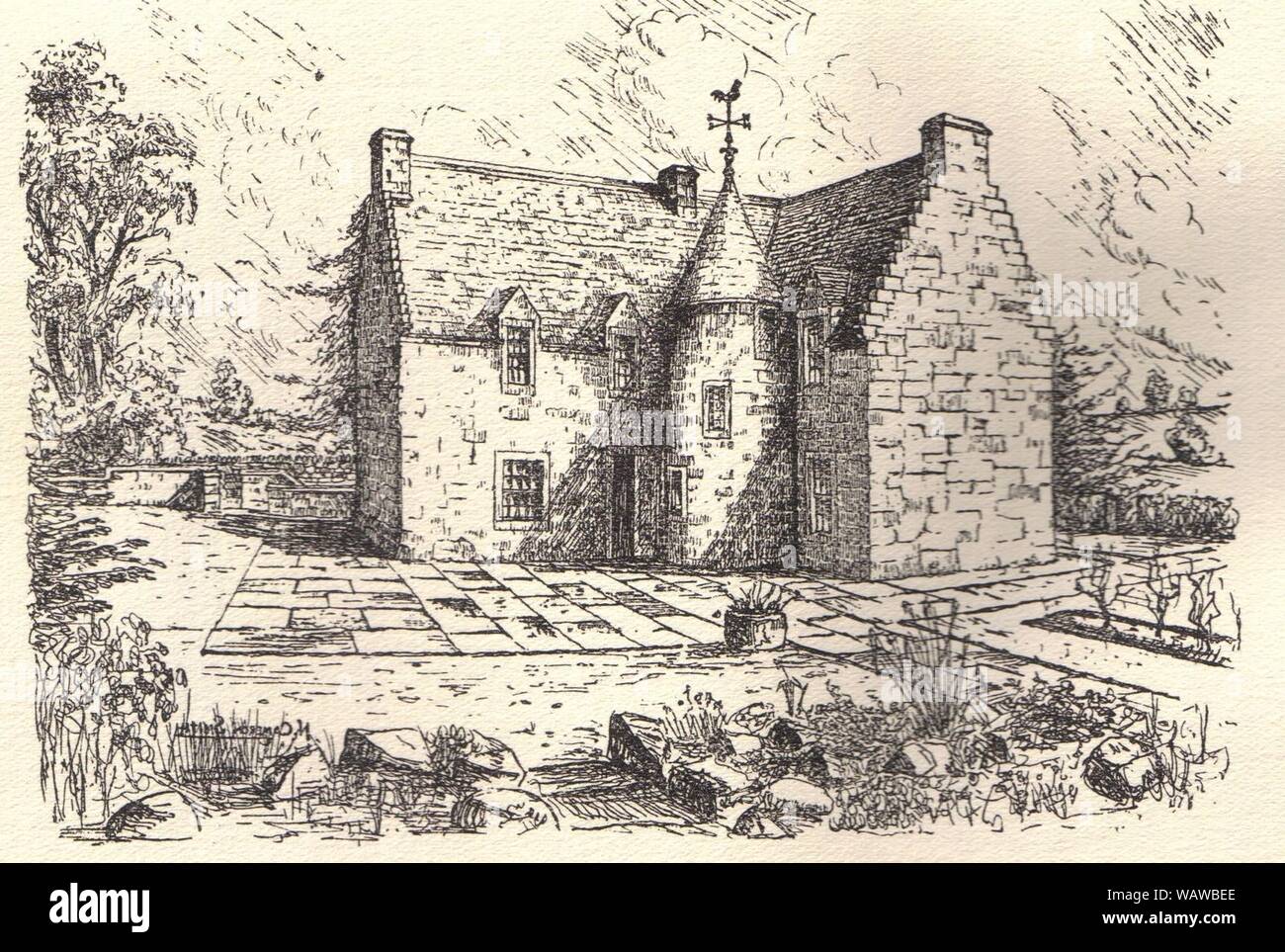 Dunlop old manse - 1930s Stock Photo - Alamy