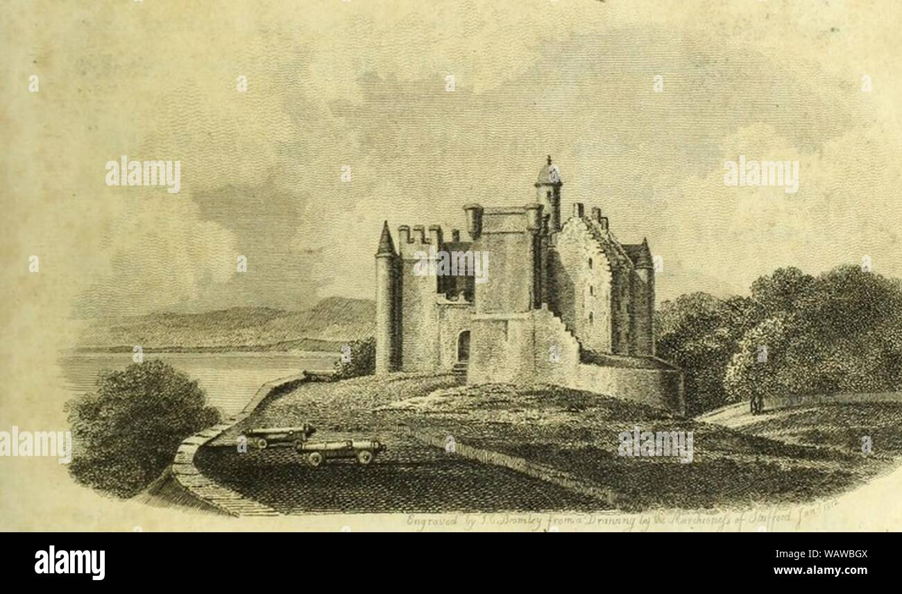 Dunrobin Castle c.1813 Stock Photo - Alamy