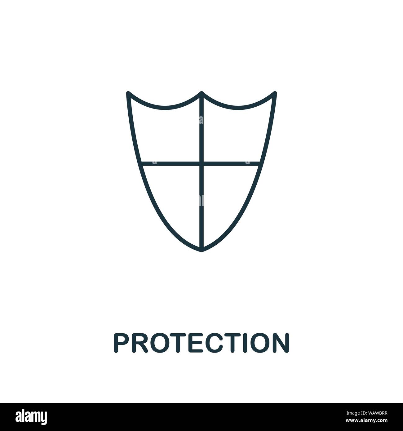 Protection Thin Line Icon Creative Simple Design From Security Icons Collection Outline