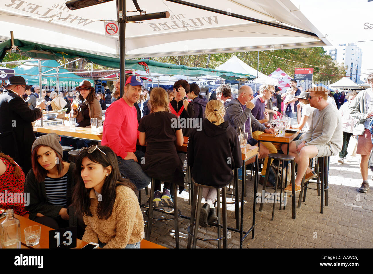 SHOPPERS AT A MARKET Stock Photo - Alamy